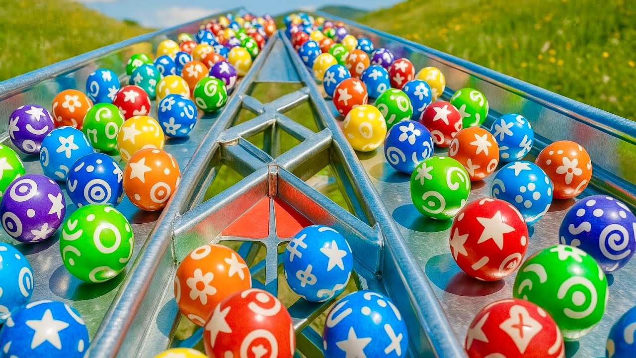 Marble Run Softly Rolling Spheres Race ASMR Rollercoaster - YouTube