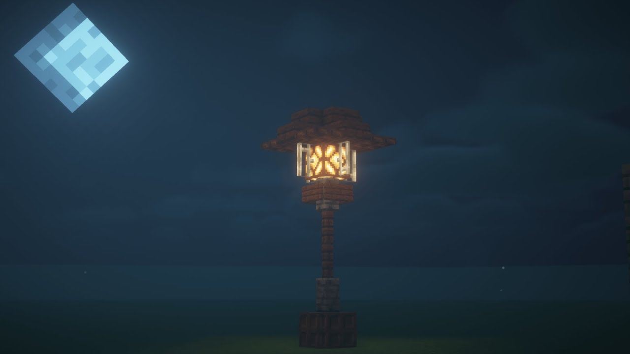 How To Make A Functional Dark Oak Lamp Post In Minecraft | Quick ...