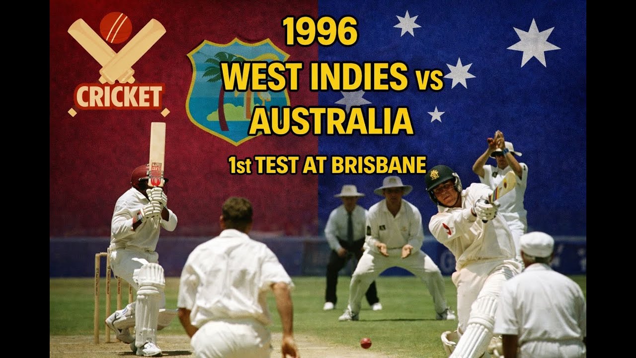 1996 Australia vs West Indies, 1st Test at Brisbane Day 1 & Day 2 ...
