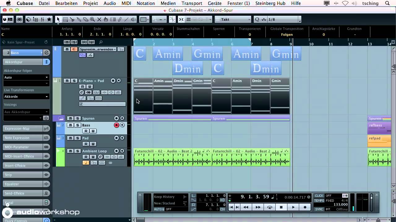 Akkordspur | Praxis Tutorials für Cubase 7 - YouTube