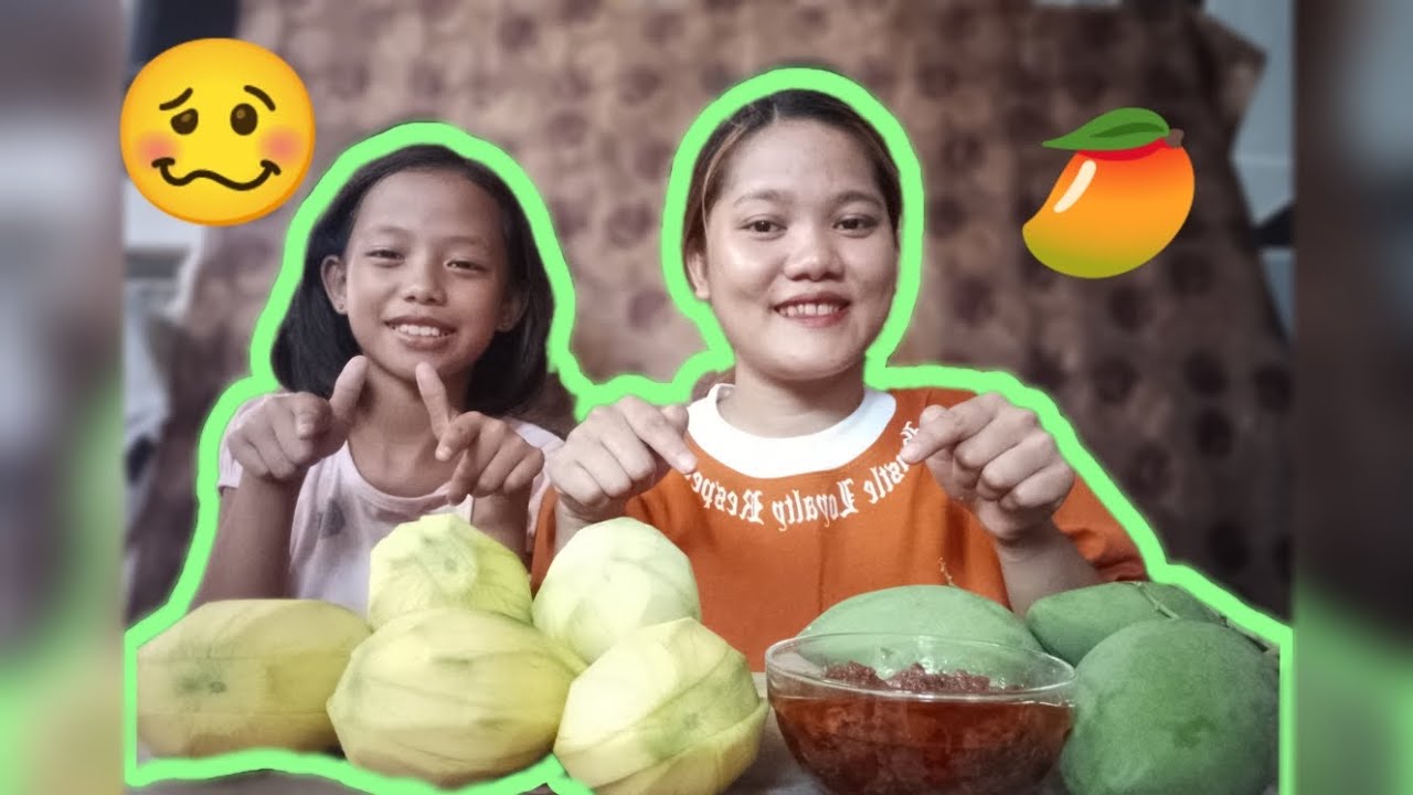 Mukbang Maasim na Manga with Celine (di kinaya Ang Asim ) | Marvin Dzen ...