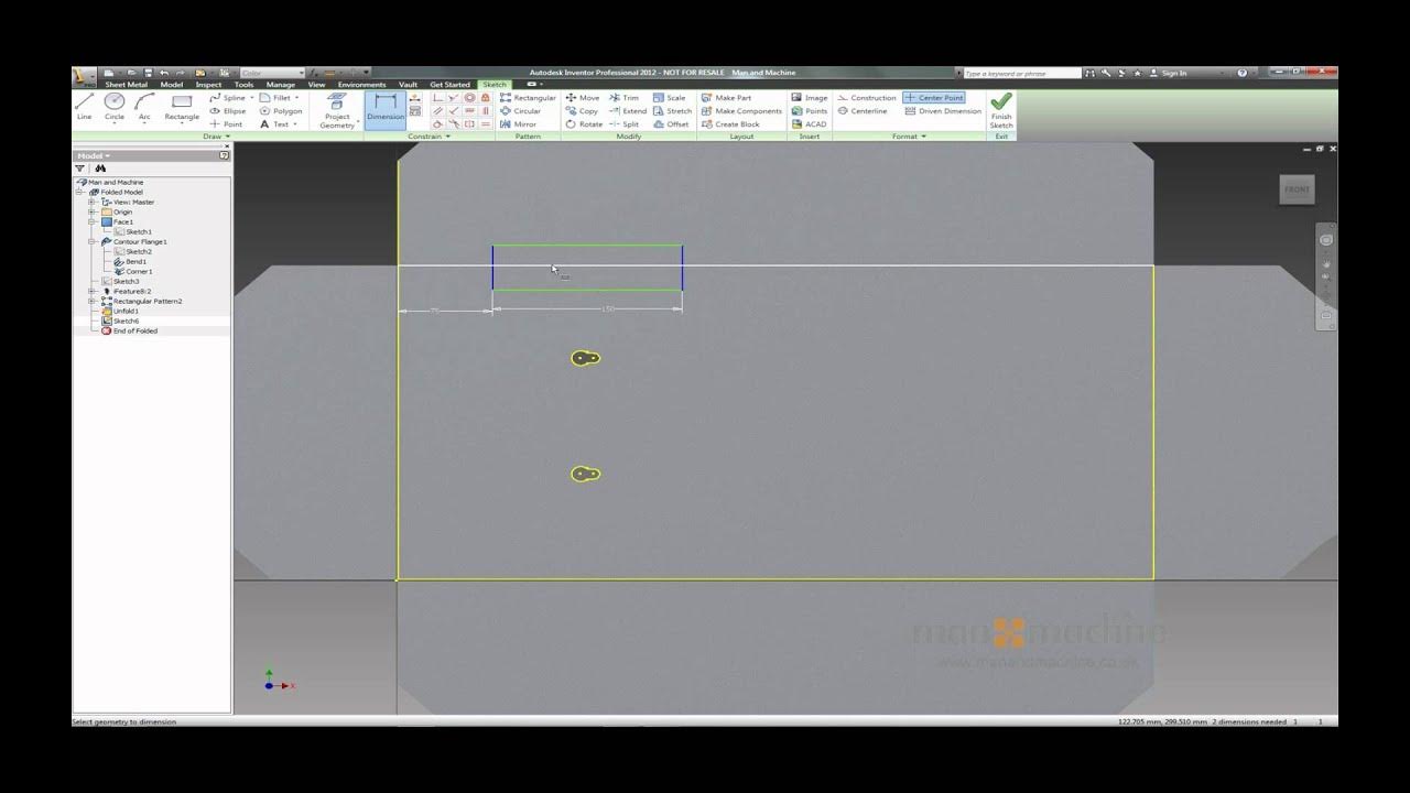 How to use Autodesk Inventor Sheet Metal unfold feature - YouTube