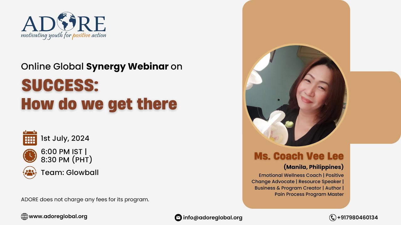 Webinar:SUCCESS:How do we get there by Ms. Coach Vee Lee - YouTube