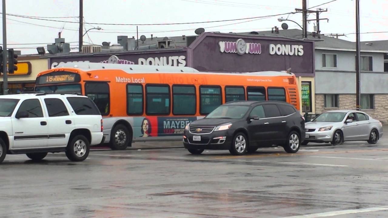 LACMTA NABI 45-C and BYD K9 on the Line 18 - YouTube