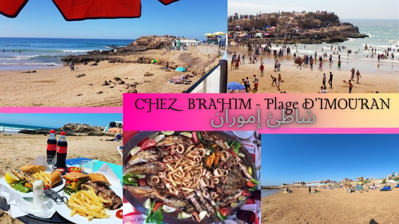 Restaurant Chez Brahim à la plage D'imourane ---- شاطئ إيموران - YouTube