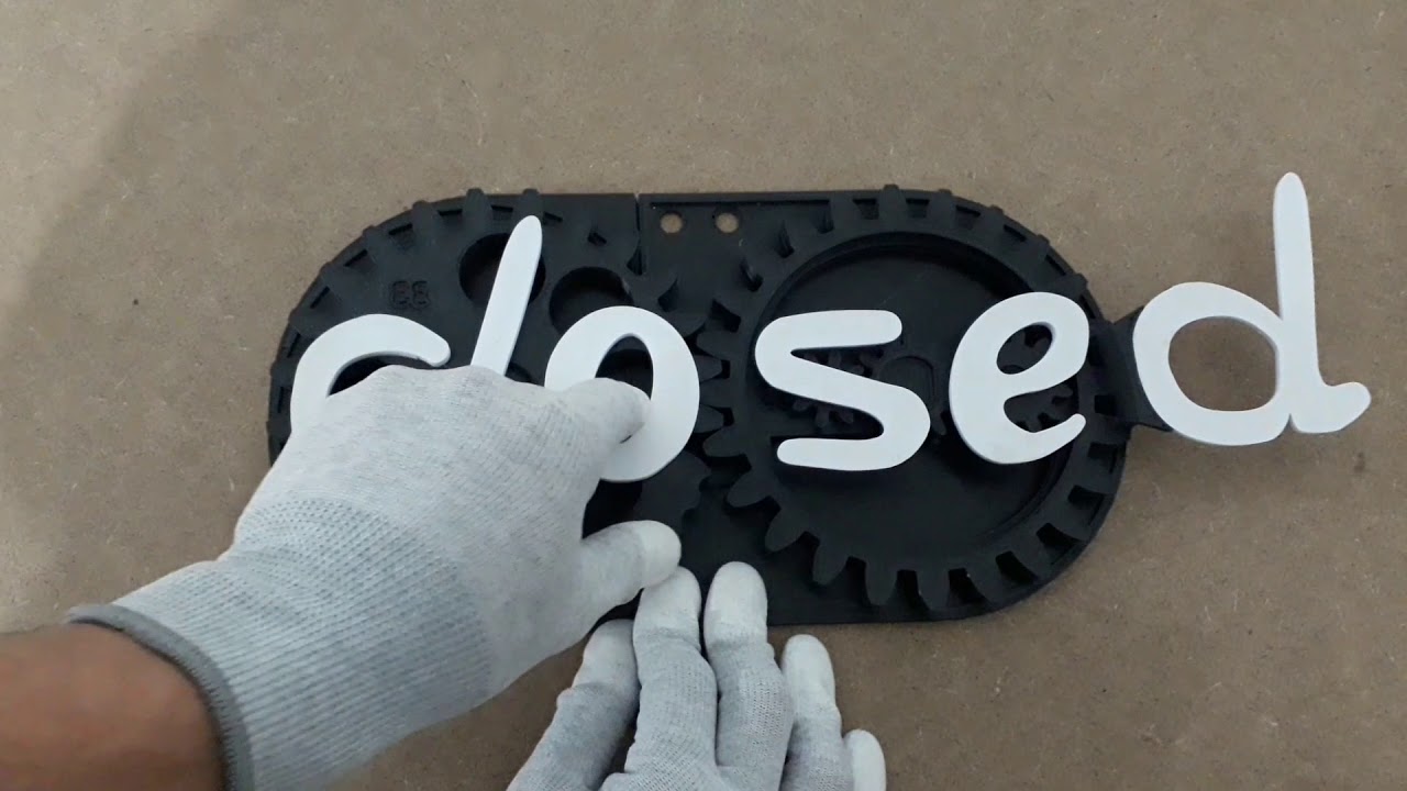Letrero Open Closed Abierto Cerrado - YouTube