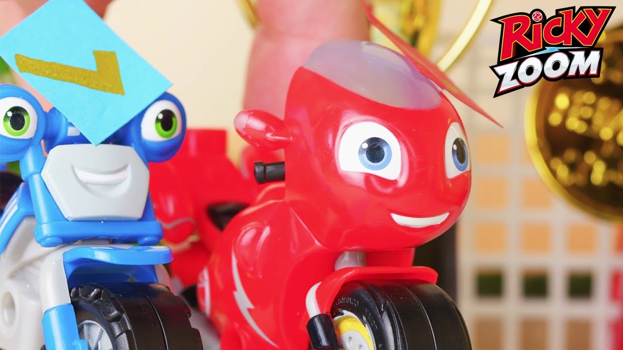 Stunt Competition with Steel Awesome ⚡ Ricky Zoom Toy Episode ...