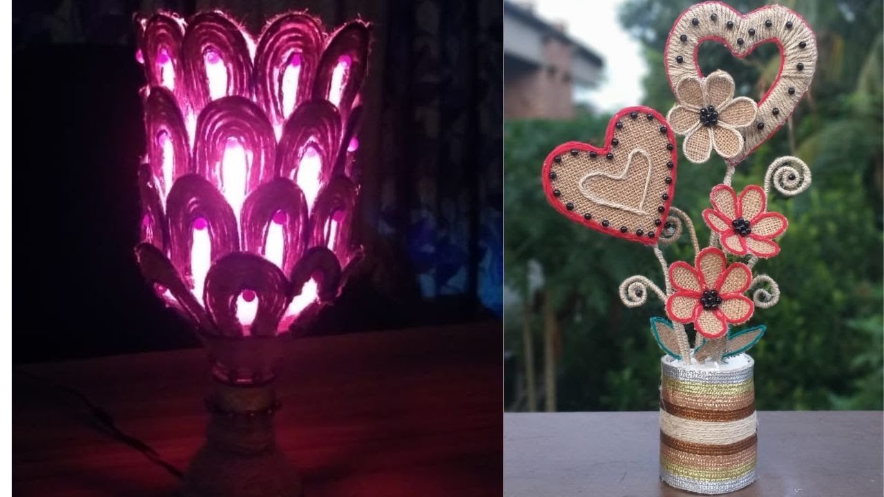 Creative Idea With Jute Rope || Home decor jute rope craft - YouTube