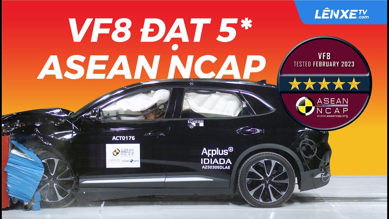 VinFast VF8 đạt 5 sao ASEAN NCAP CHỈ SỐ BẢO VỆ RẤT CAO - Asean NCAP ...