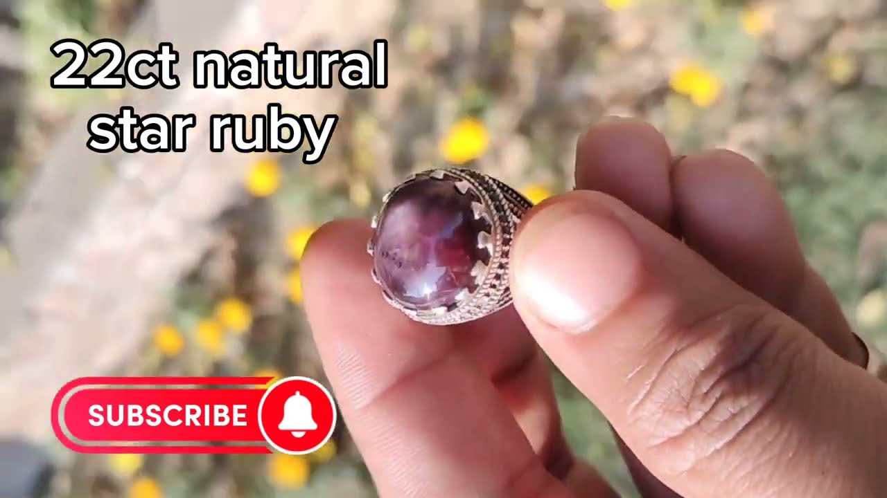 natural star ruby |star ruby stone - YouTube