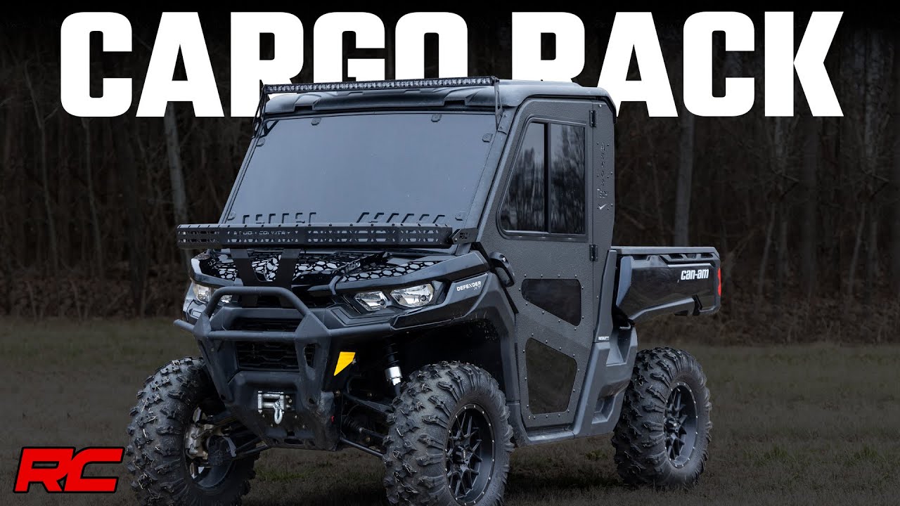 Can-Am Defender Front Cargo Rack - YouTube
