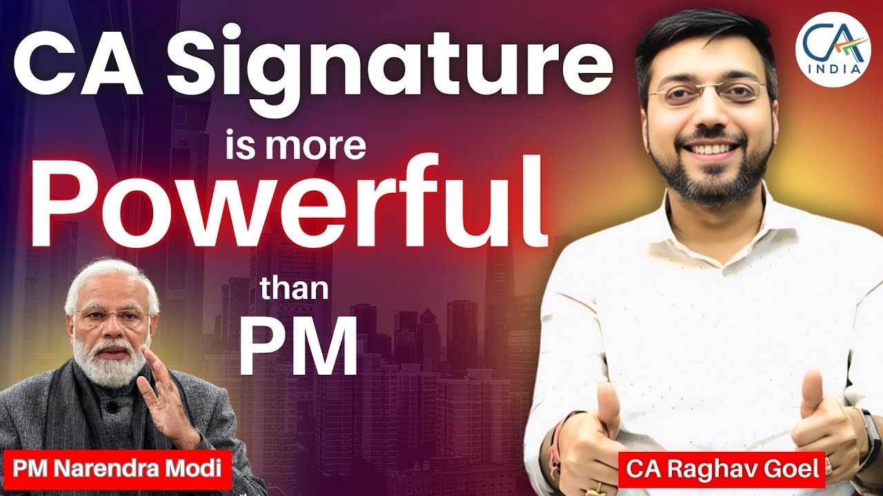 Why a CA's Signature is More Valuable Than a Prime Minister? # ...