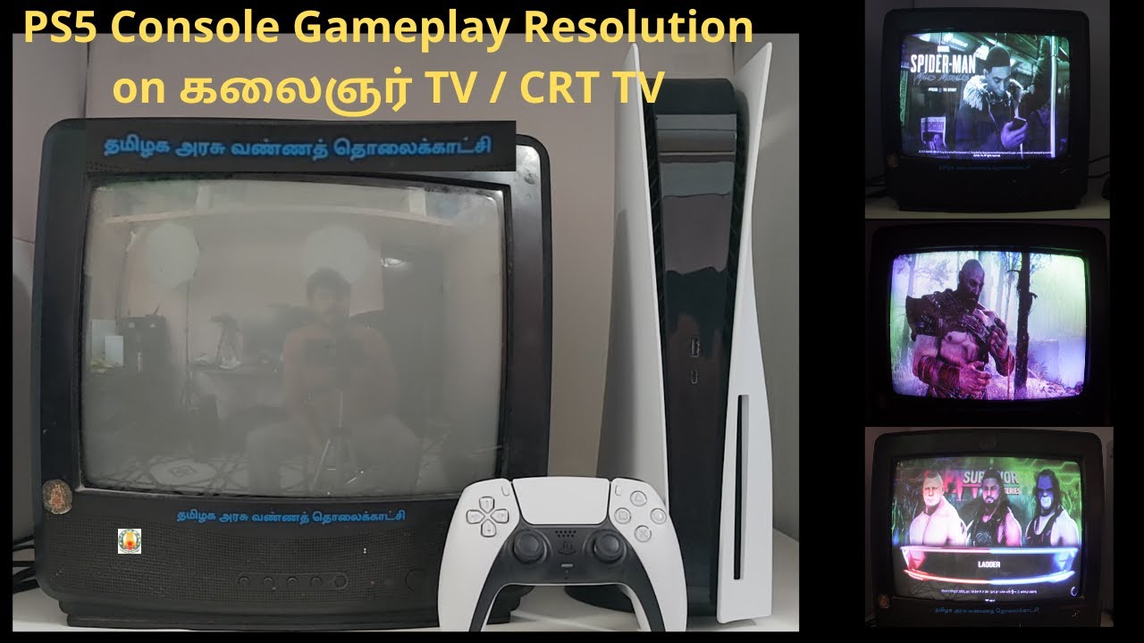 PS5 Console Gameplay Resolution on Kalaignar TV & CRT TV - YouTube