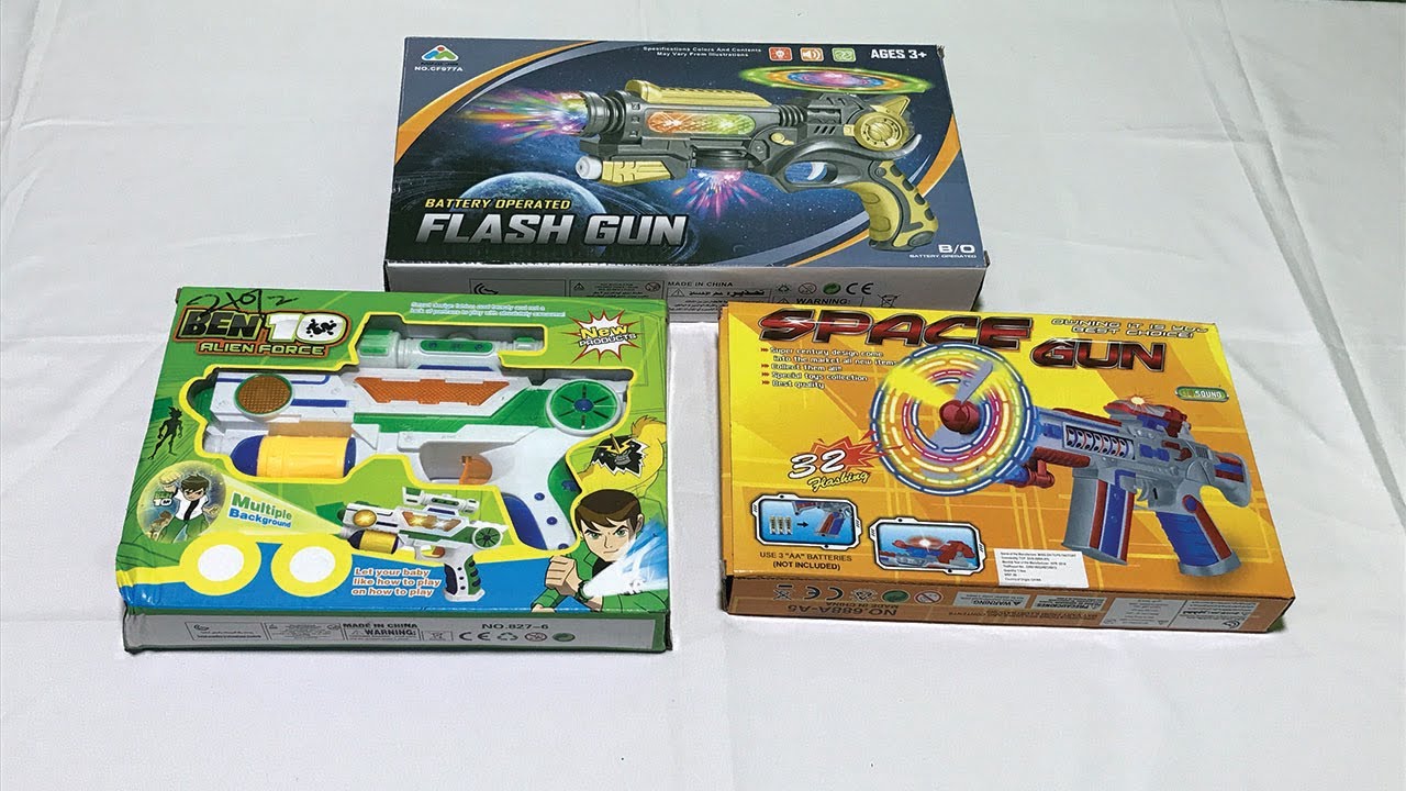 2020 Toy Guns Collection !! BEN 10 GUN AND SPACE GUN & FLASH GUN !! TOK ...
