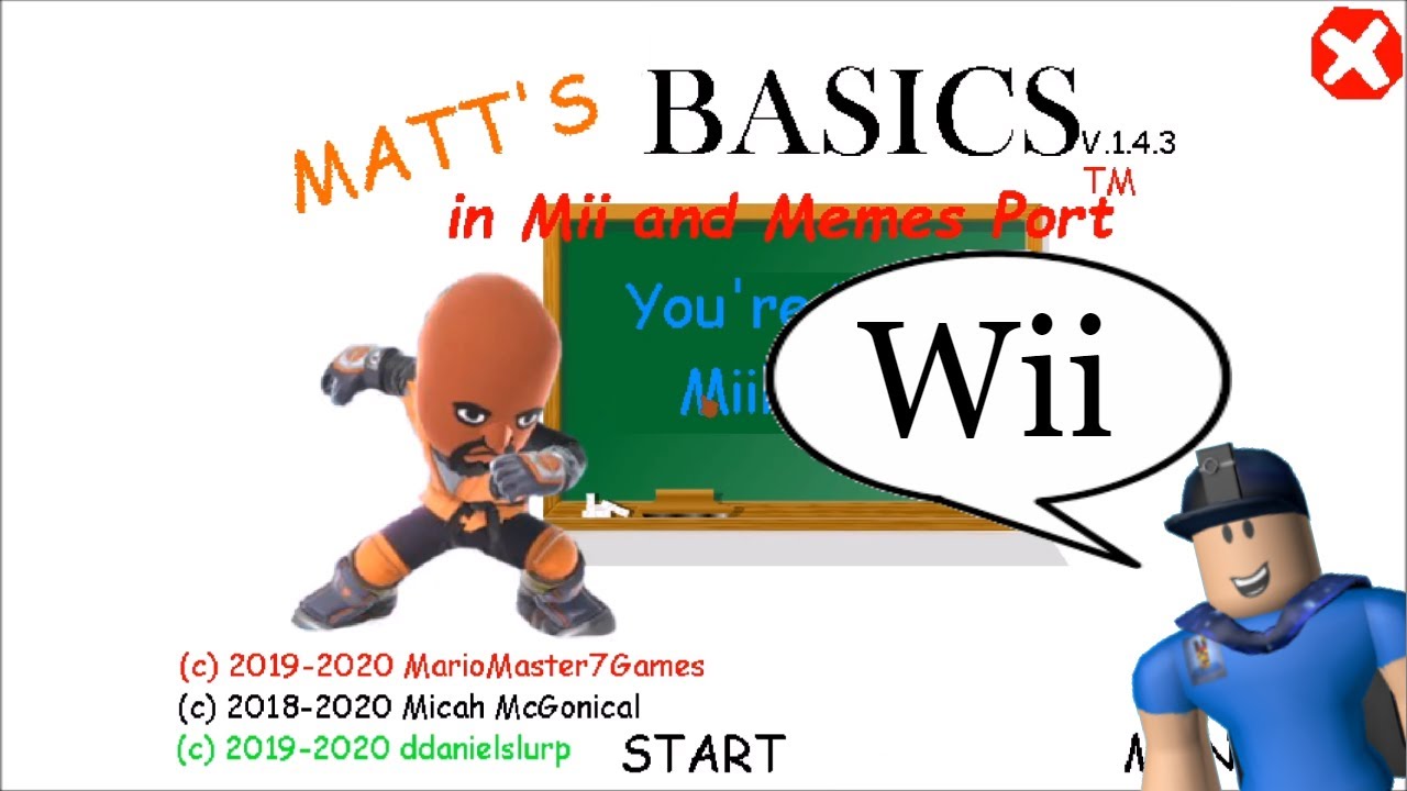 MATT'S BASICS IN Wii!! | Baldi's Basics in Education and Learning - YouTube