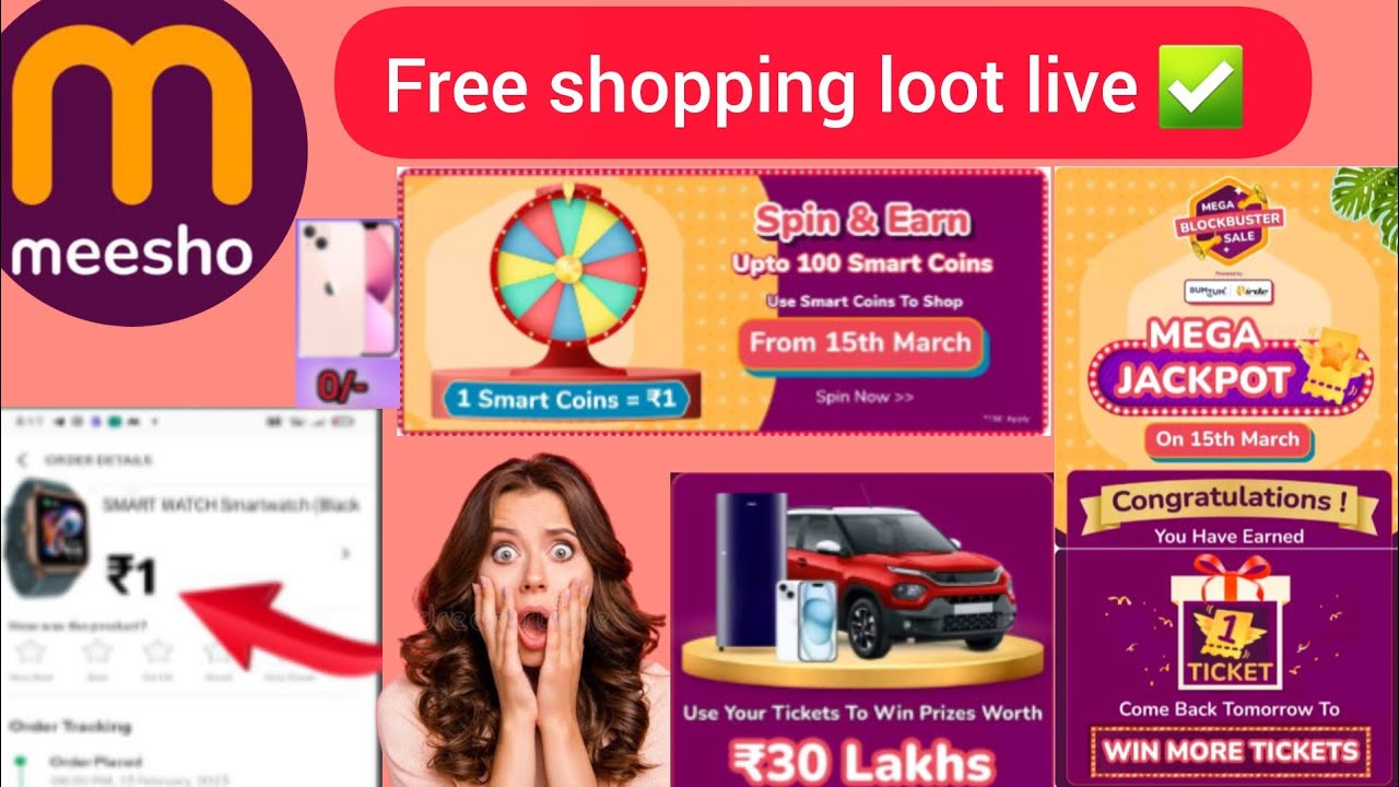 Meesho Free Shopping | Meesho Mega Jackpot | Meesho Spin & Earn Offer ...