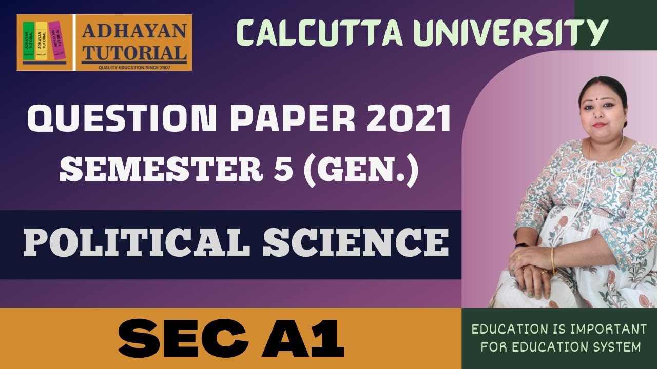Calcutta University Political Science General Semester 5 SEC A1 ...