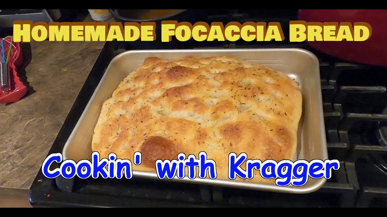 Cookin' with Kragger: Focaccia Bread and Garlic Parmesan Dip - YouTube