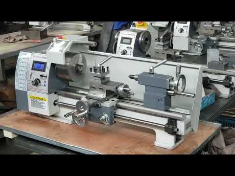 Mini lathe WM210V small bench lathe spindle bore 38mm - YouTube