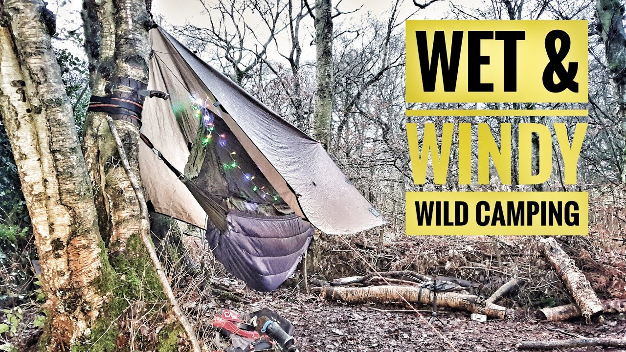 wild woodland camping hammock camping using my oex Bush Pro equipment ...