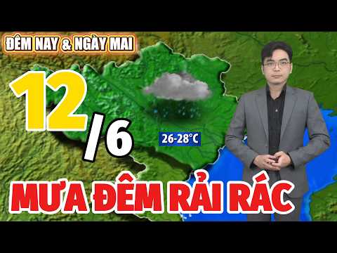 Dự Báo Thời Tiết Hôm Nay Và Ngày Mai 12/6 | Dự Báo Thời Tiết Đêm Nay Mới Nhất