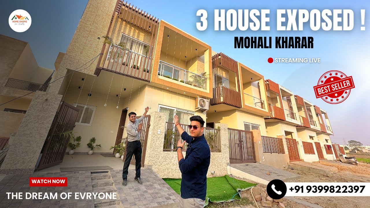 Inside Tour of 3 House in Mohali 🤩| park Facing 🌴|4 bhk under budget 🔥 ...