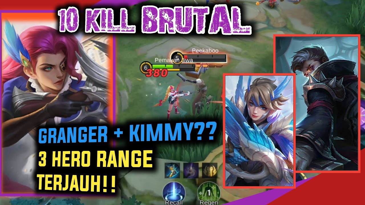 LESLEY DUEL HERO RANGE VS GRANGER DAN KIMMY!! BRUTAL GAMEPLAY 10 KILL ...