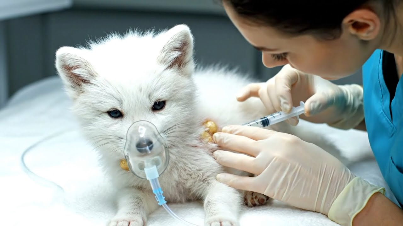 Rescue Story: RESCUE TEAM saves Snow Fox from millions of insects - YouTube