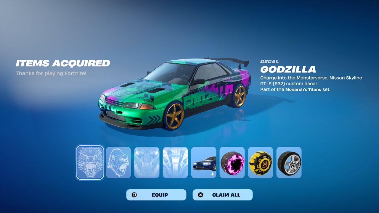 How To Get Nissan Skyline GT-R R32 Car FREE In Fortnite! (Unlocked ...