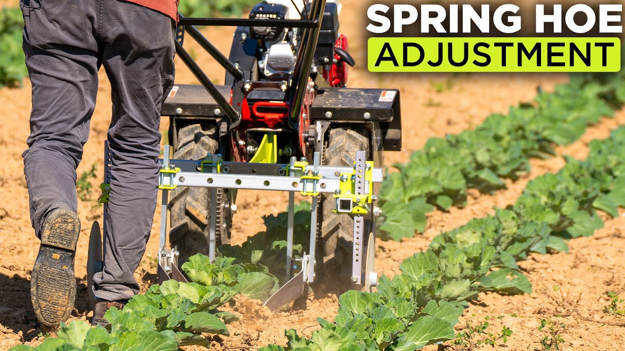 Two Wheel Tractor Spring Hoe Adjustment For Maximum Weed Control - YouTube