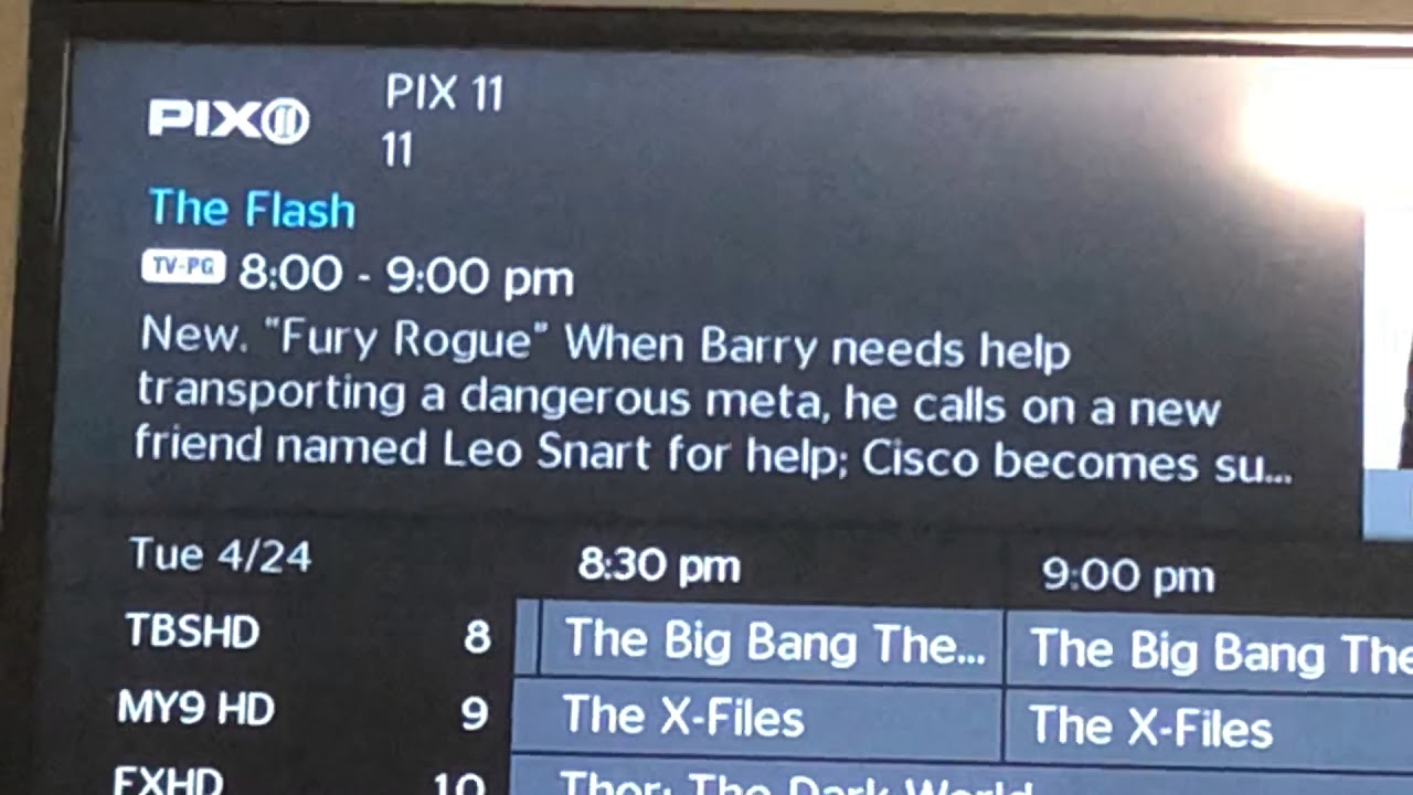 The Flash “Fury Rogue” Time Warner Spectrum tv guide - YouTube