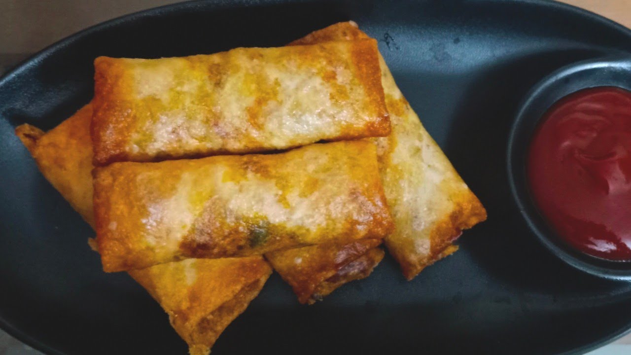 Veg Spring Roll Recipe With Homemade Spring Rolls Sheet | Crispy ...