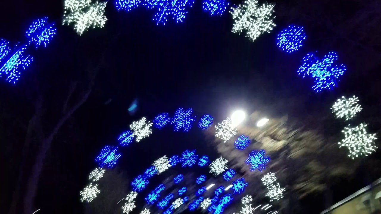 Worlds Of Fun WinterFest The Snowflake Arches - YouTube