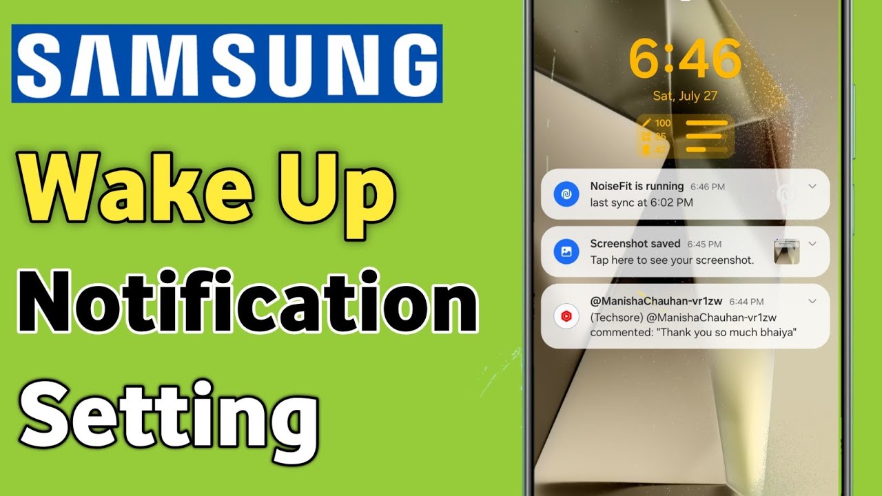 Wake Up Screen Notification Setting in Samsung Galaxy Phone - YouTube