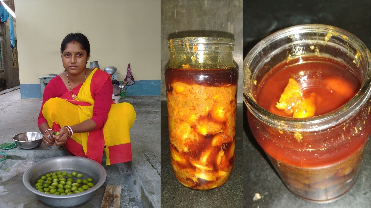 Amrar achar | Ambra pickle recipe | Hog plum pickle - YouTube