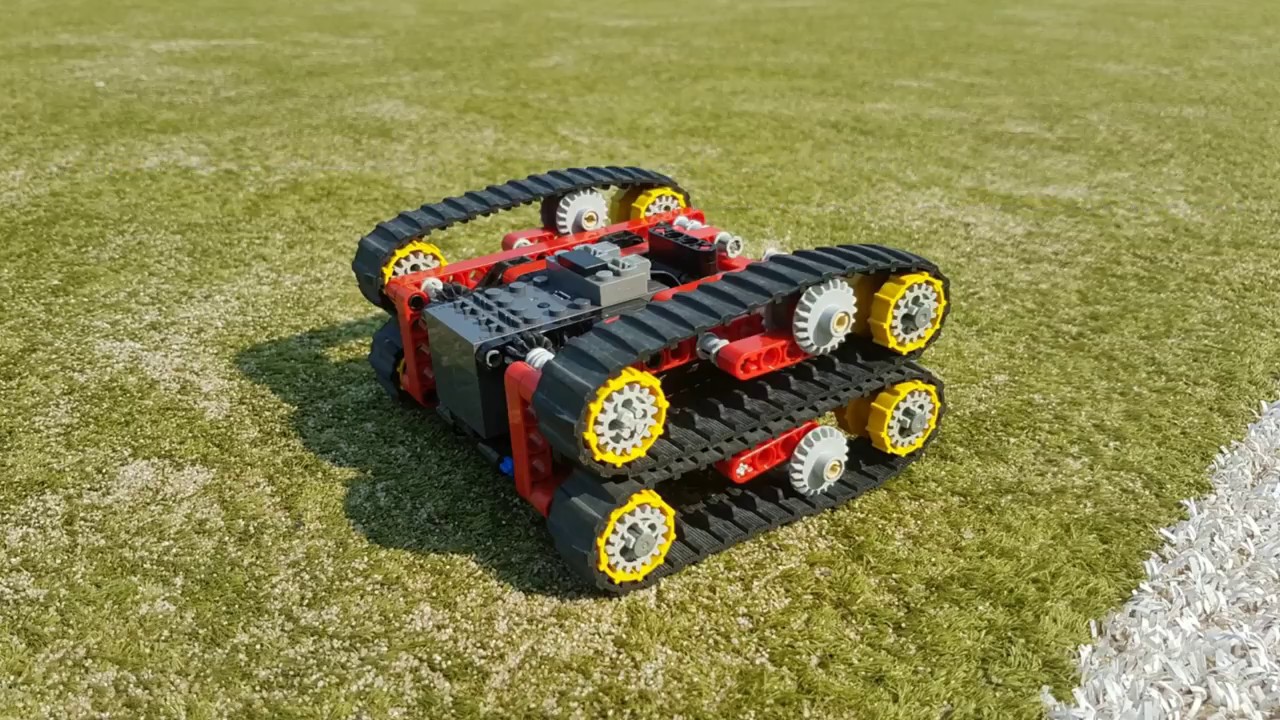 Small fast Lego technic tracked racer powered by BuWizz 2.0 - YouTube