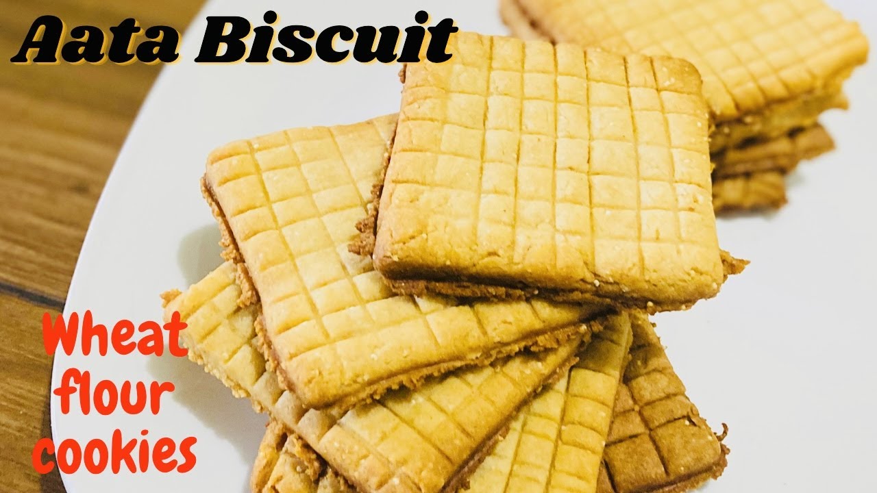 Biscuit recipe at home |Aata biscuit | Wheat flour cookies |Tea time ...