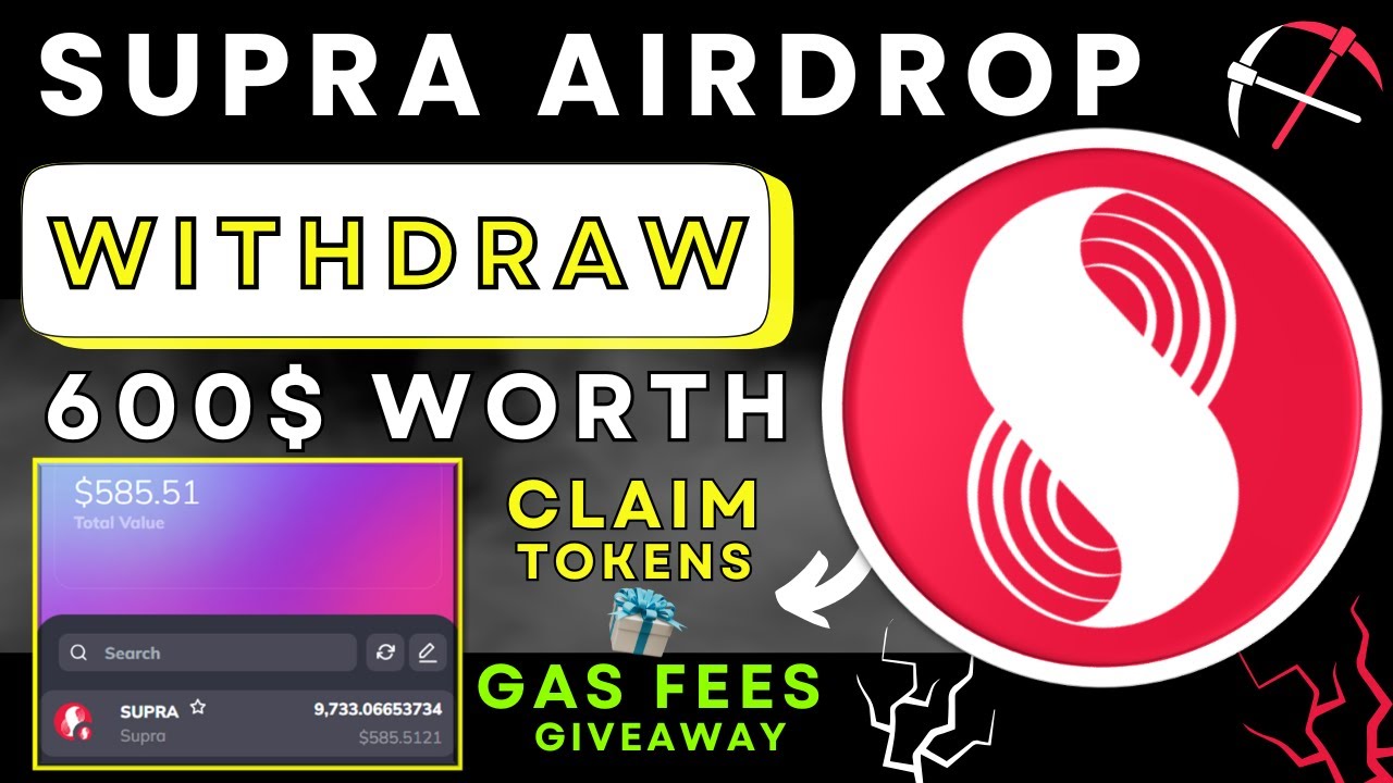 Supra Airdrop Claim | 600$ Worth Airdrop | How To Withdraw Supra Airdrop | supra token claim ...