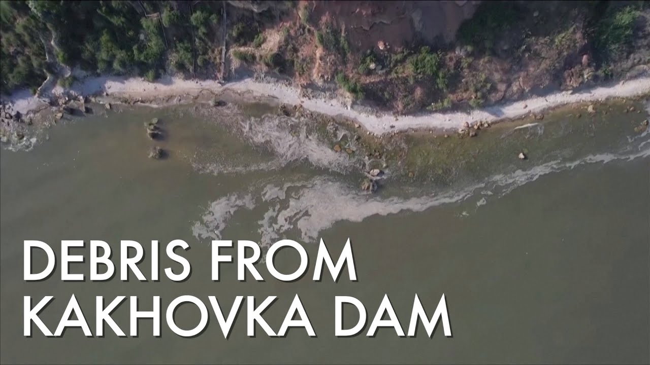 DRONE VIDEO: Odesa region coastline covered in debris following dam ...