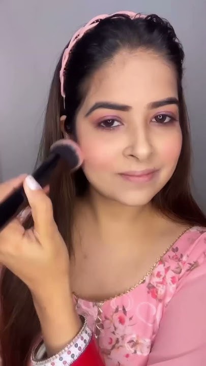 GRWM simple makeup | pinkish makeup | Easy & quick - YouTube