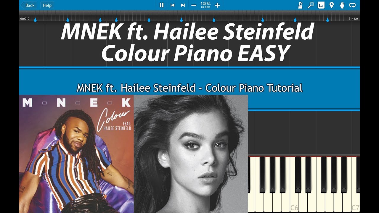MNEK - Colour ft. Hailee Steinfeld Piano Tutorial (EASY) - YouTube