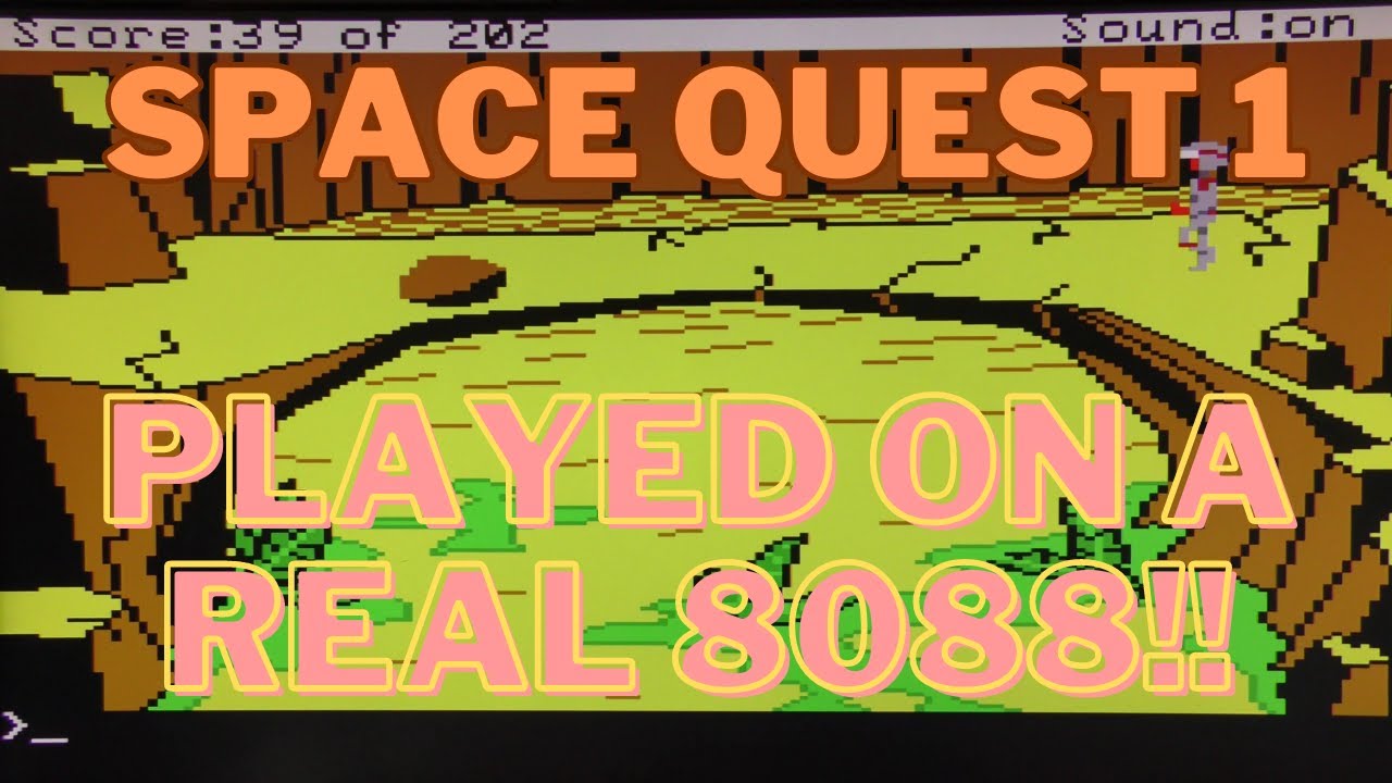 Space Quest 1 - Played on a REAL 8088 PC from 1986 - Part 1 - YouTube