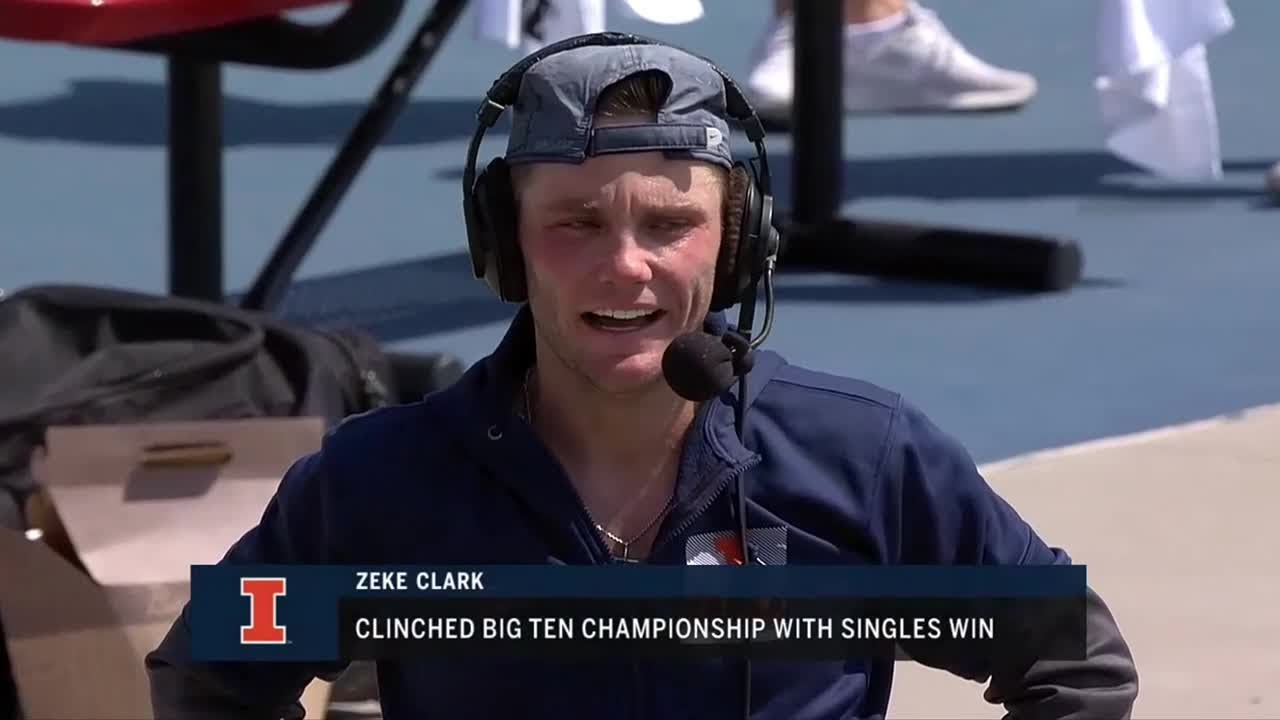 Illini Men's Tennis | Zeke Clark Post-Match Interview - YouTube