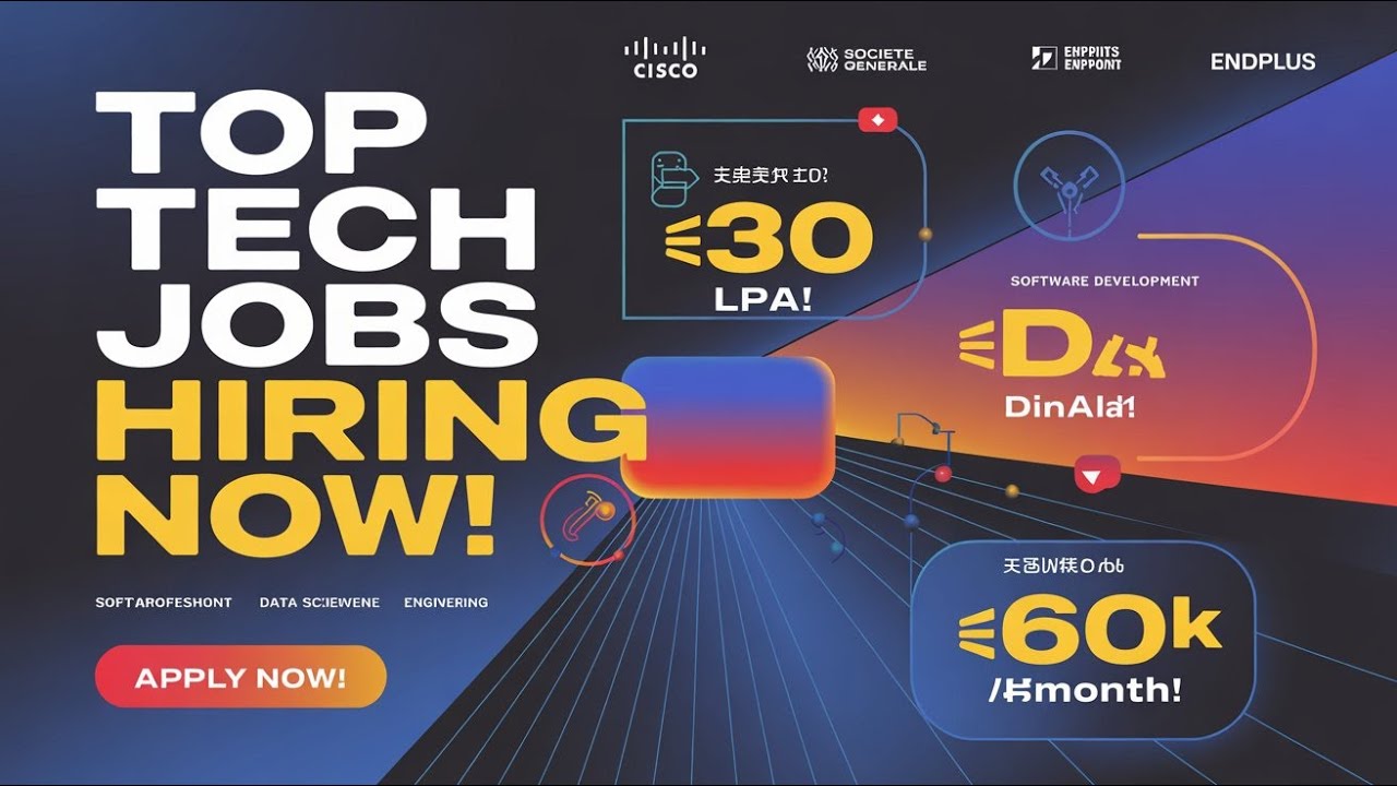 🔥 Top Tech Jobs & Internships Hiring Now! | ₹30 LPA+ Salaries | Apply ...