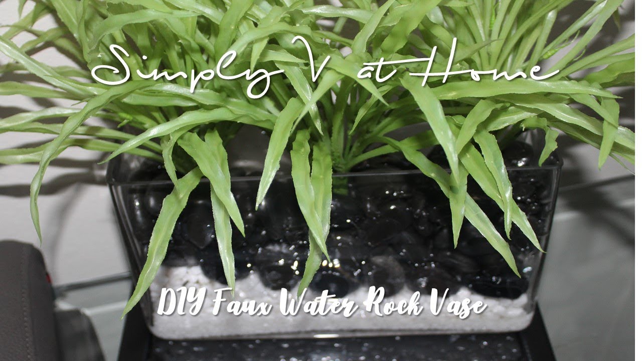 DIY Rock Vase using Faux Water - YouTube