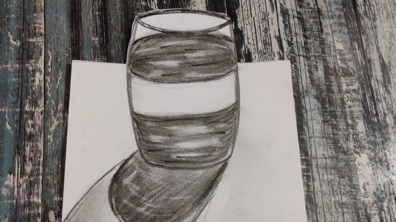Water Glass Drawing/For Beginners Very Easy Drawing/Step By Step/Water ...