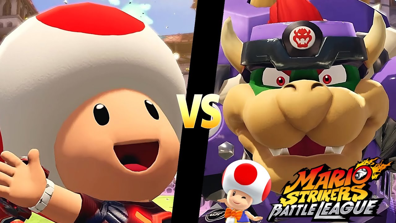 Mario Strikers Battle League Team Toad vs Team Bowser at Royal Castle ...