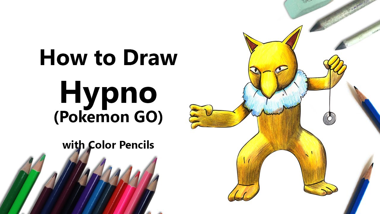 How to Draw a Hypno from Pokemon GO with Color Pencils [Time Lapse ...