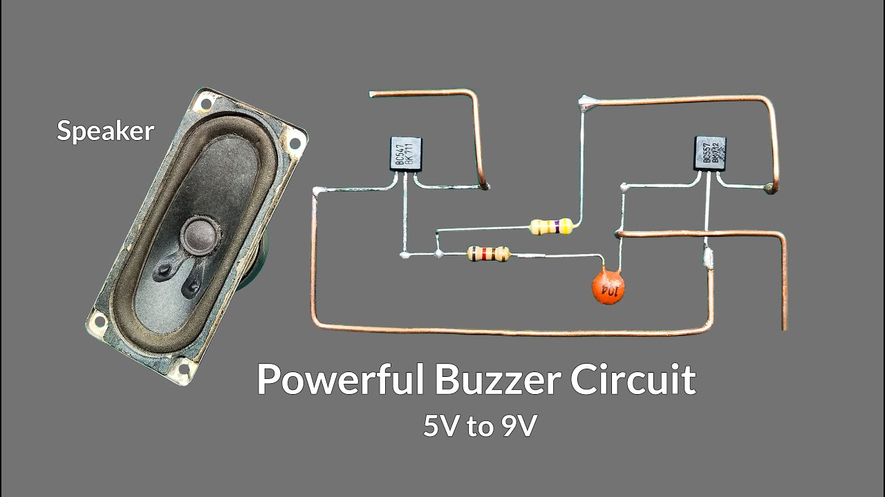 How to Make a Powerful Buzzer | Buzzer Circuit 5V to 9V | RK ...