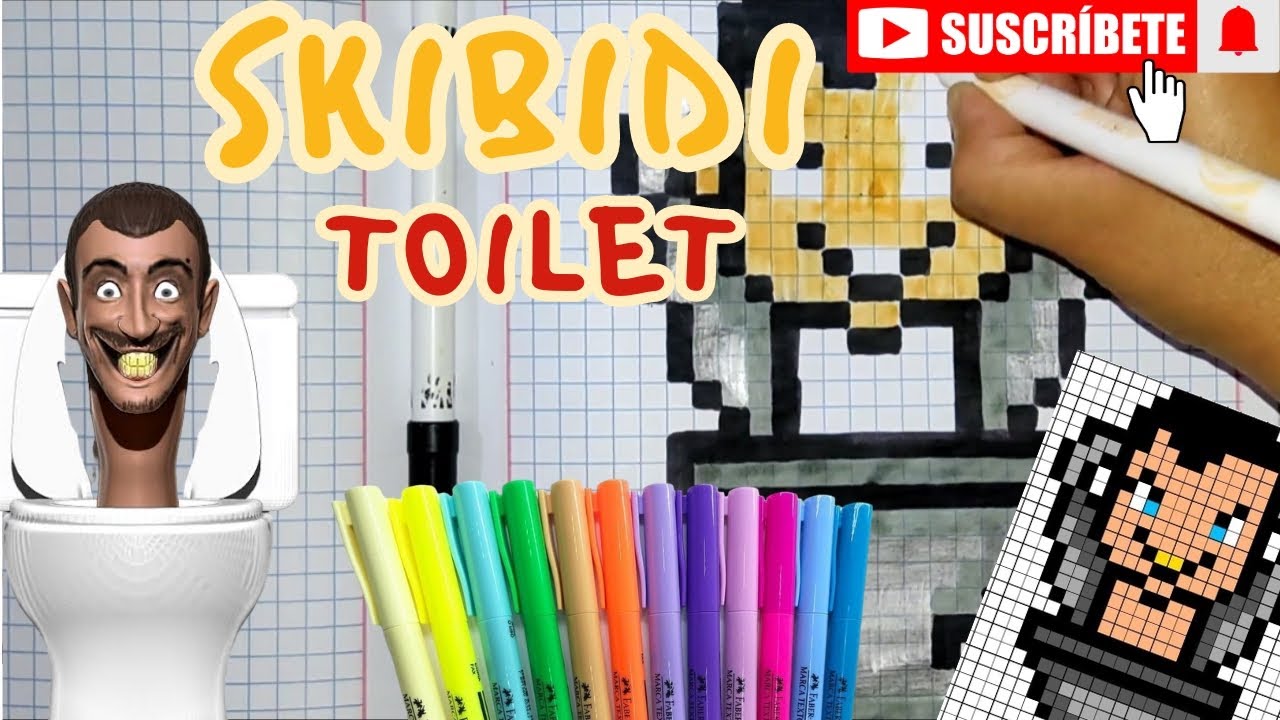 Pixel Art Skibidi Toilet by Mía #pixelart #skibiditoilet #skibidi - YouTube